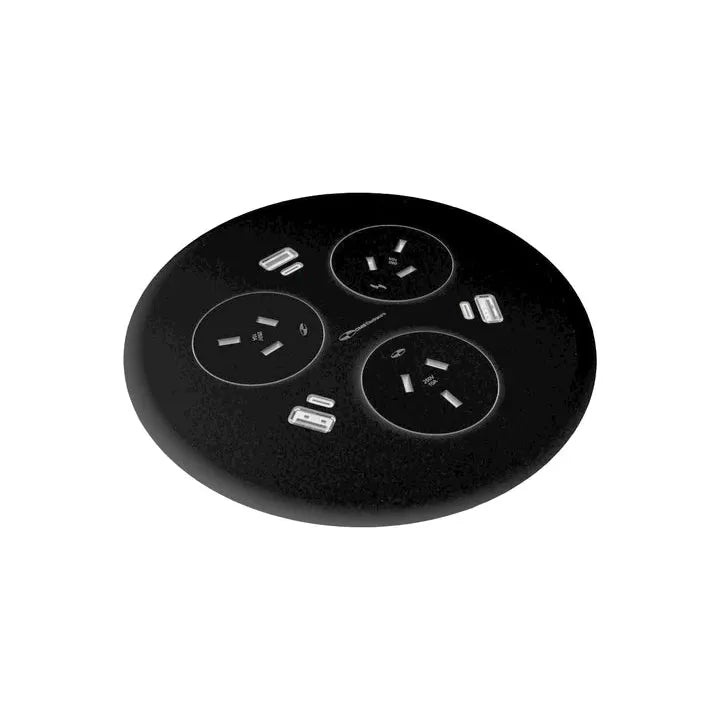 Blinky Power Pod: 360° In-Desk Power Module Solution