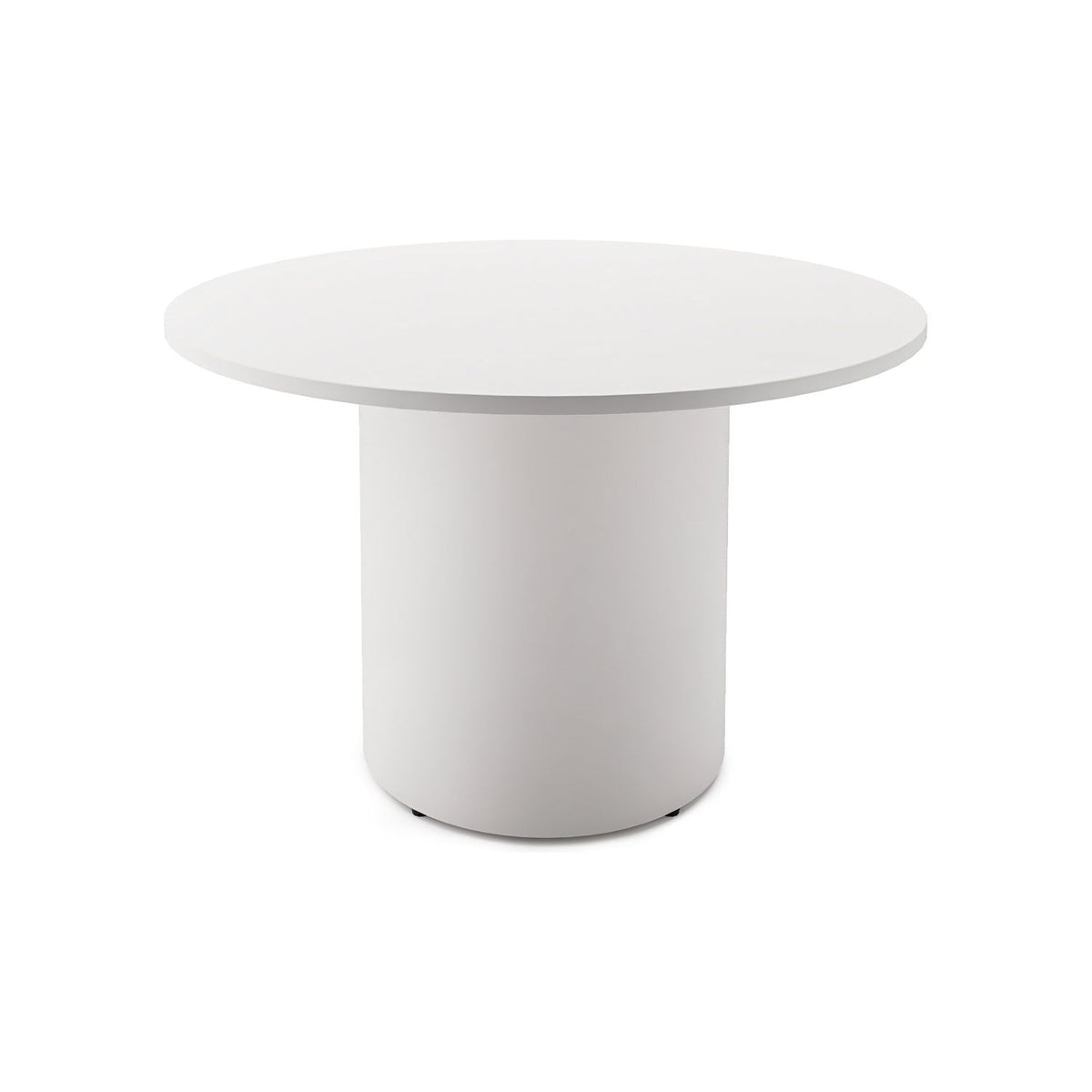 Drum Base Table: Stylish Meeting Table with Oak Options