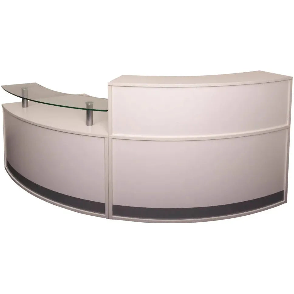 White Modular Reception Counter - Flexible & Stylish Design
