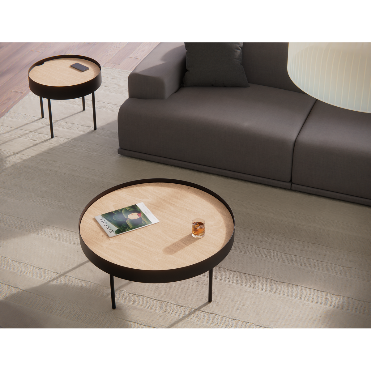Round Black Tao Coffee Table: Stylish & Durable Design