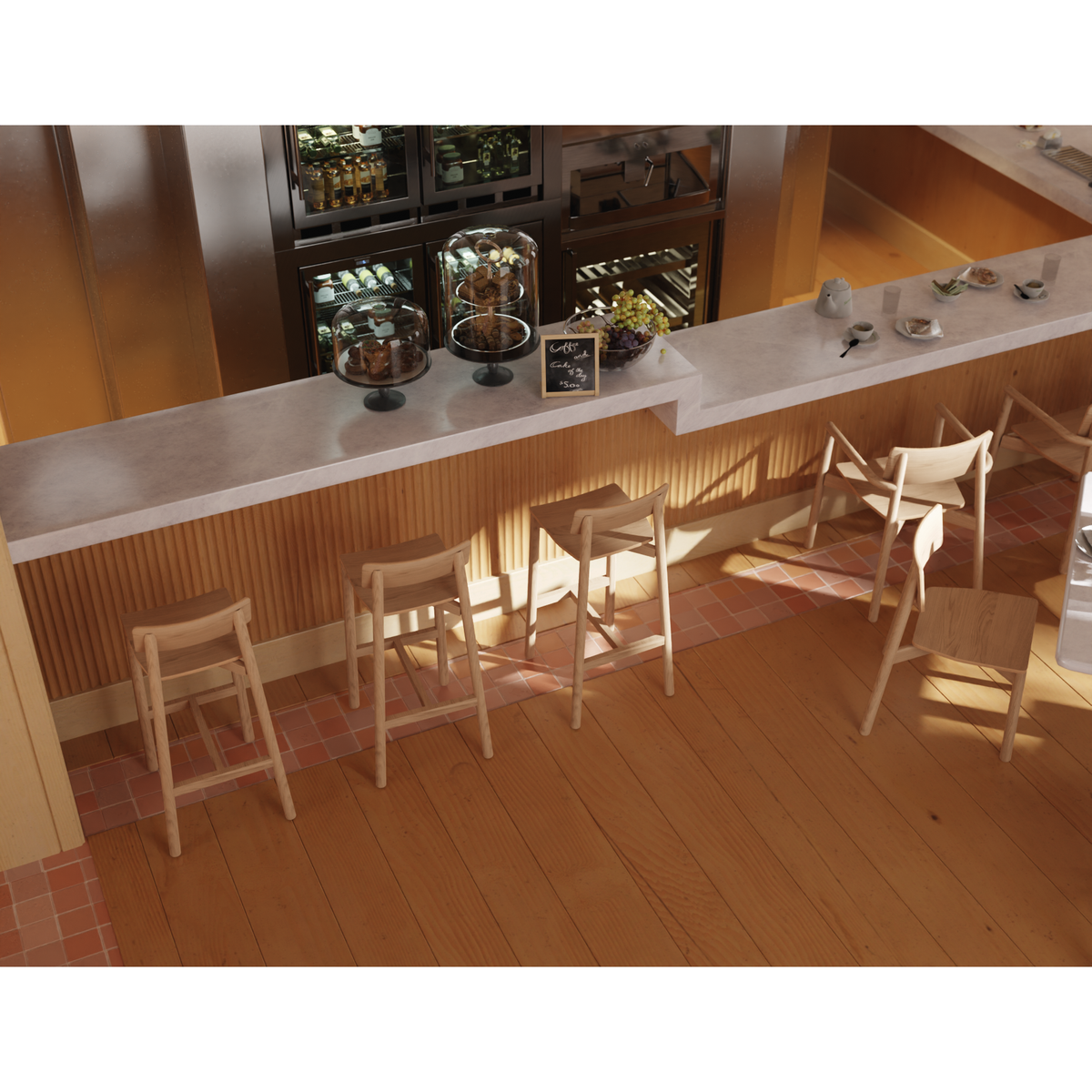 Andi Stool: Stylish Wooden Bar Stool for Hospitality