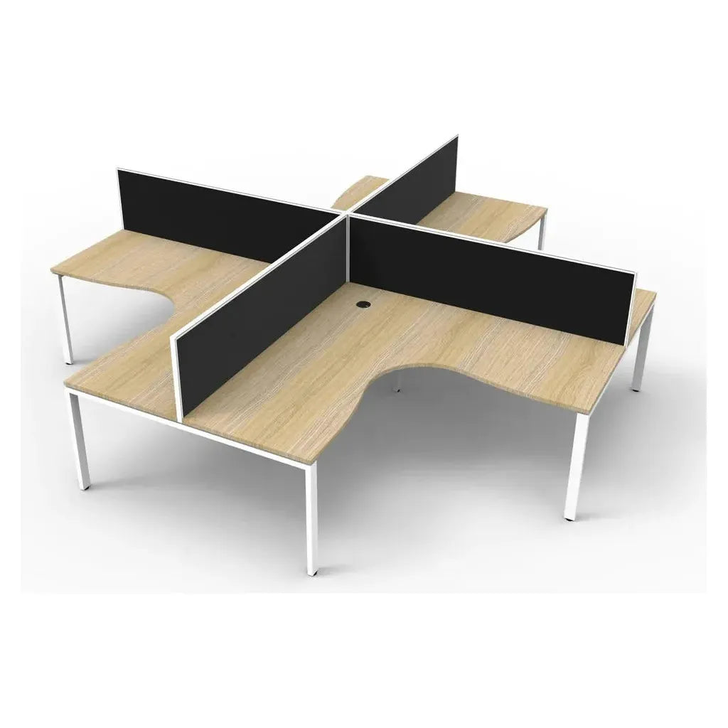 Deluxe Infinity Workstations: Space-Saving 4 Person Pods