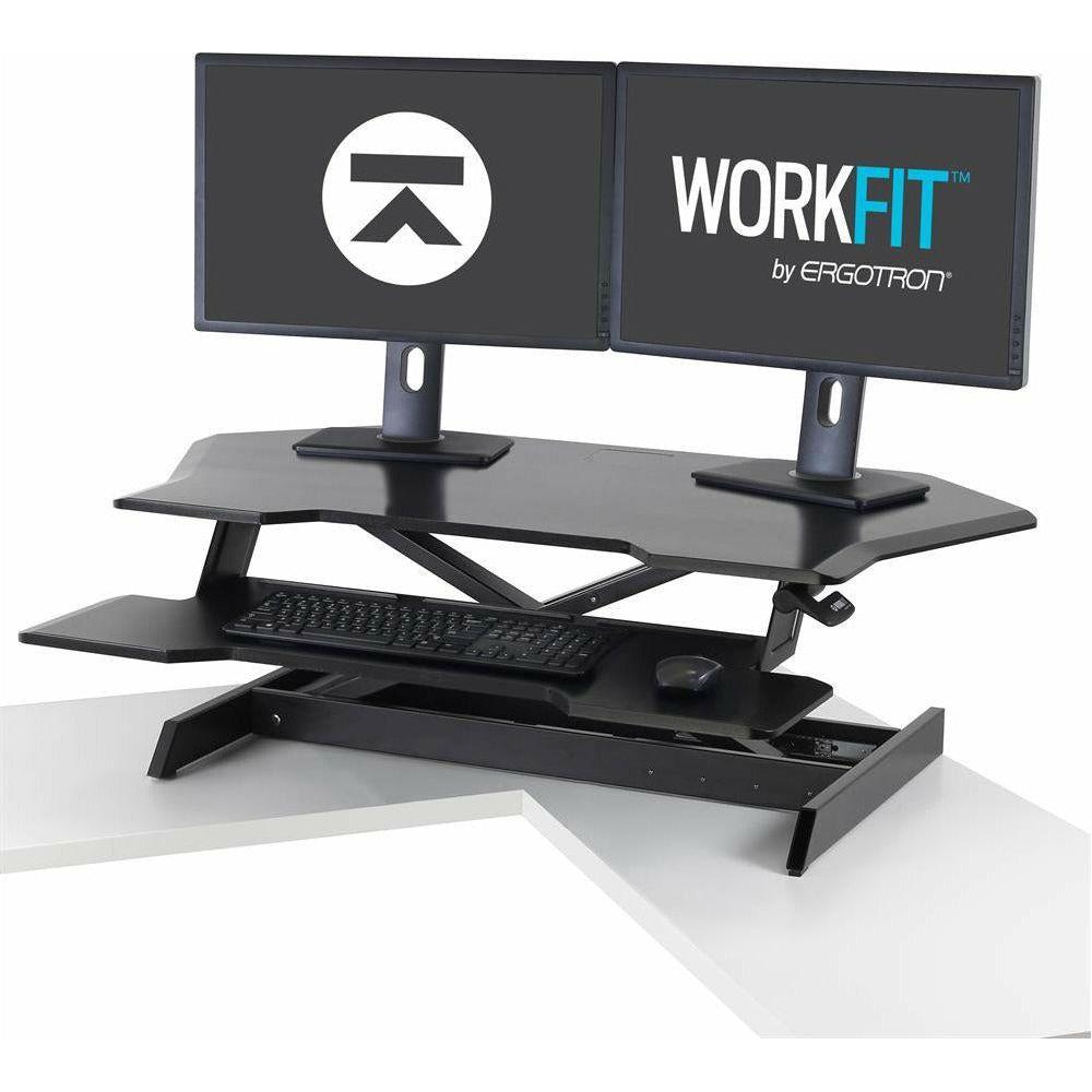 Ergotron WorkFit Corner Desk Converter: Spacious & Adjustable